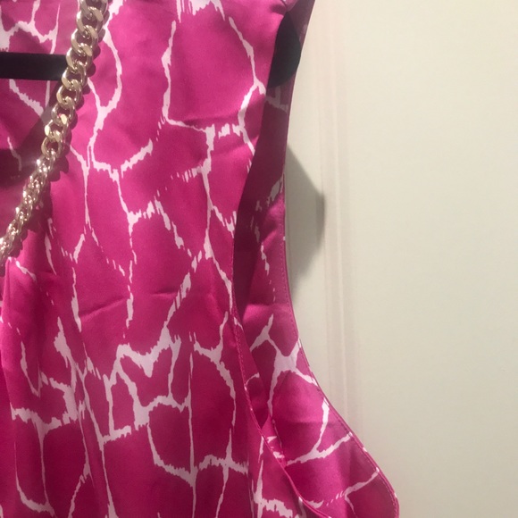 Dana Buchman | Tops | Dana Buchman 3x Pink And White Sleeveless Blouse ...